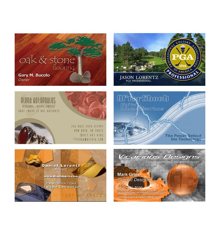 Business Card Examples - Vicarious Designs